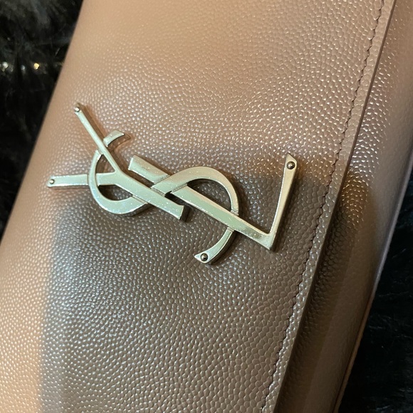 Yves Saint Laurent | Bags | Ysl Small Kate Monogram Beige Silver | Poshmark